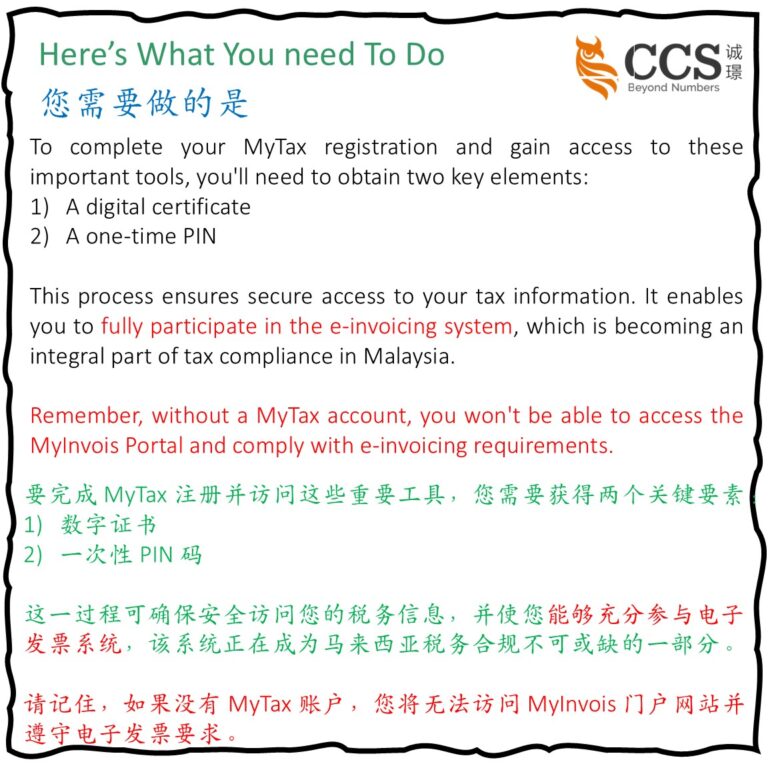 Steps to Create the MyTax Account (A Requirement for Accessing MyInvois ...