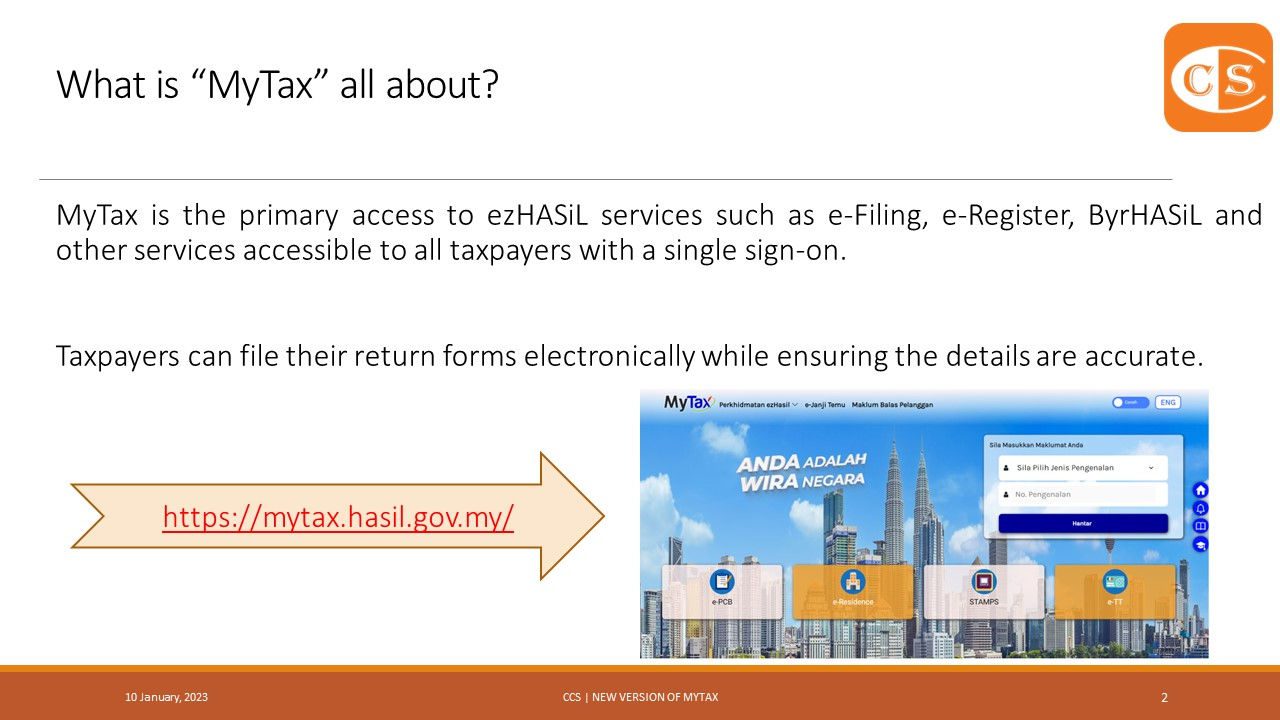 MyTax: One-Stop Portal To All Taxpayers – CCS