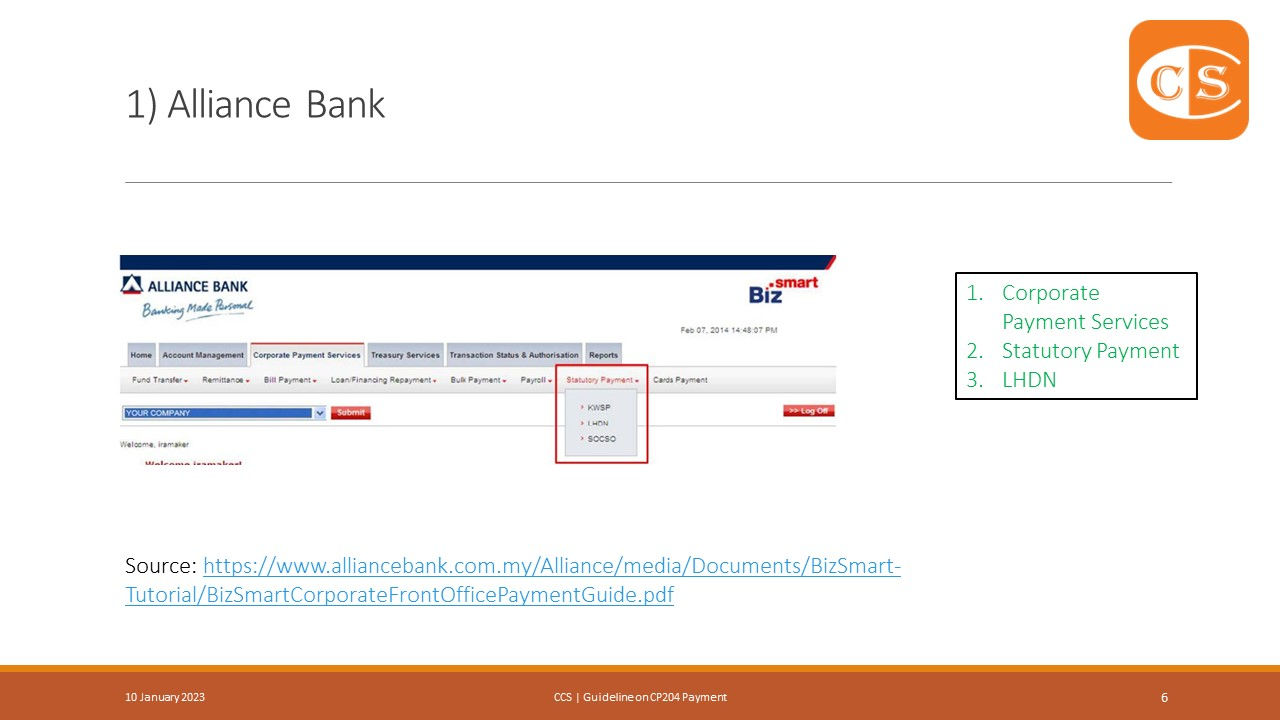 Guideline on CP204 Payment – CCS