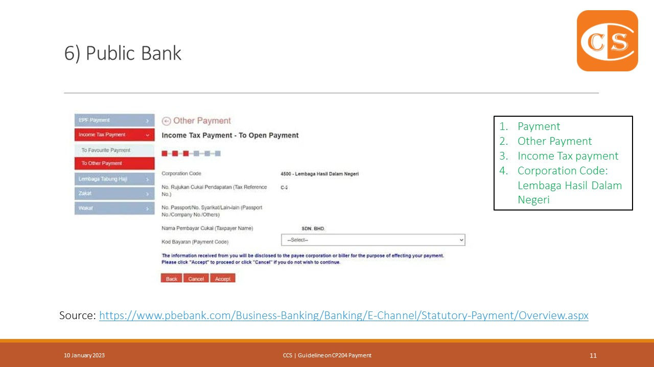 Guideline on CP204 Payment – CCS