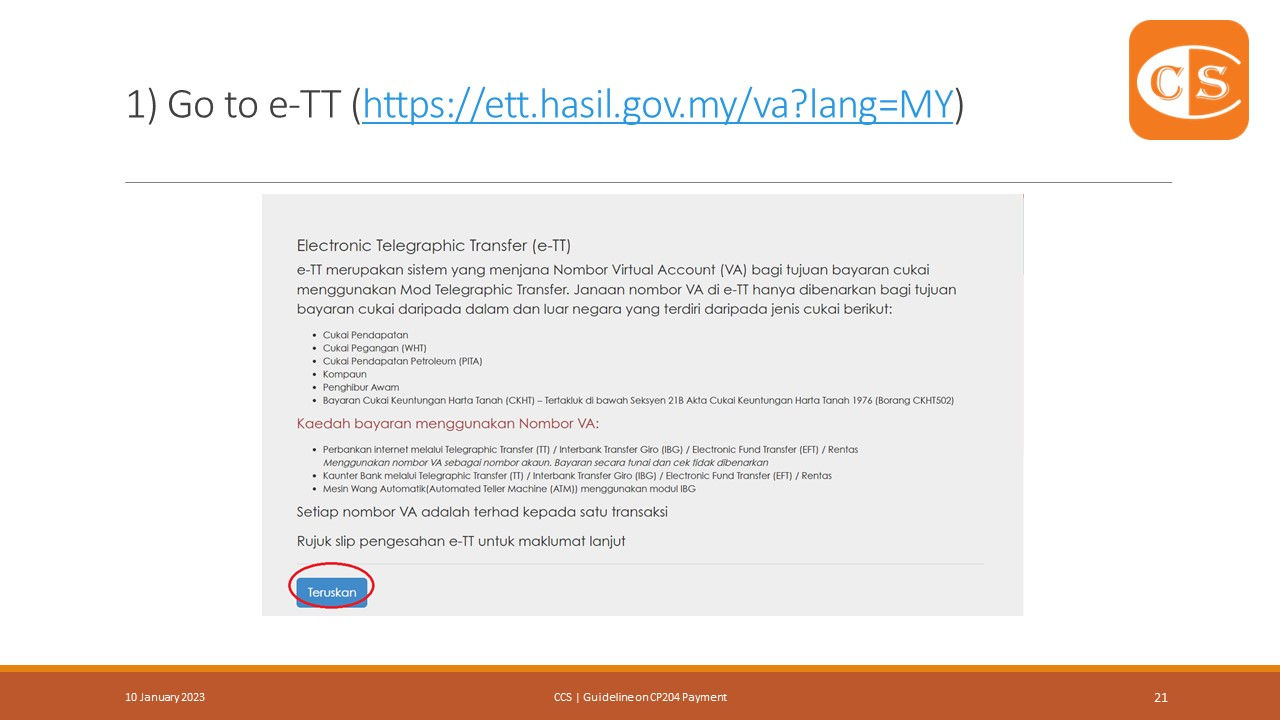 Guideline on CP204 Payment – CCS