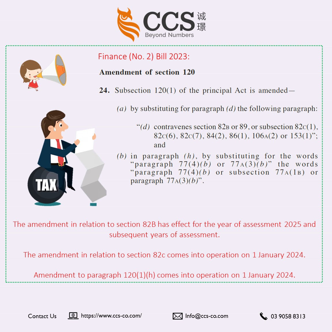 Amendment of Section 120 – Other Offences – CCS