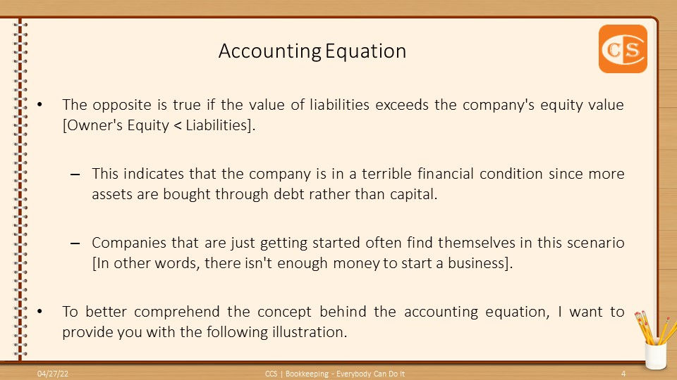 4 – Accounting Equation – CCS