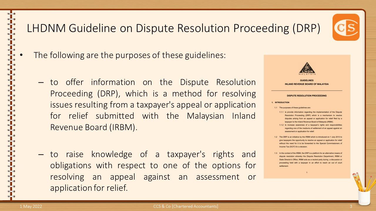 Guideline on Dispute Resolution Proceeding (DRP) – CCS