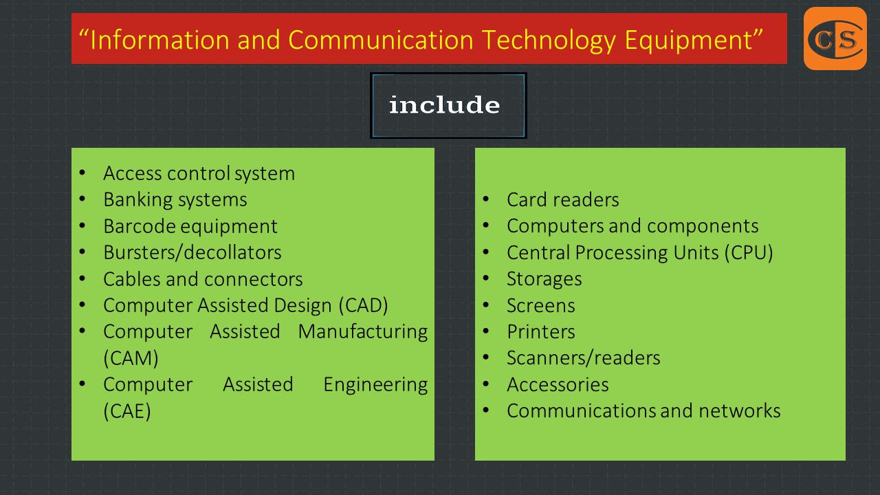 Accelerated Capital Allowance (Machinery and Equipment including ICT ...