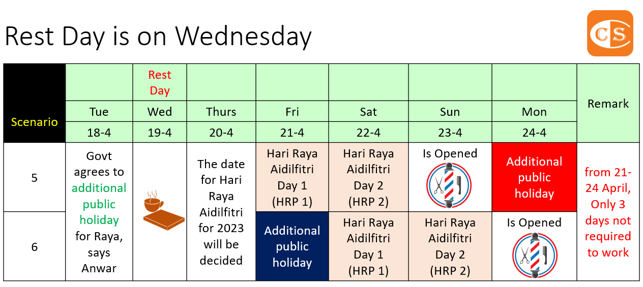 Four-day Break due to Additional Public Holiday for Hari Raya ...