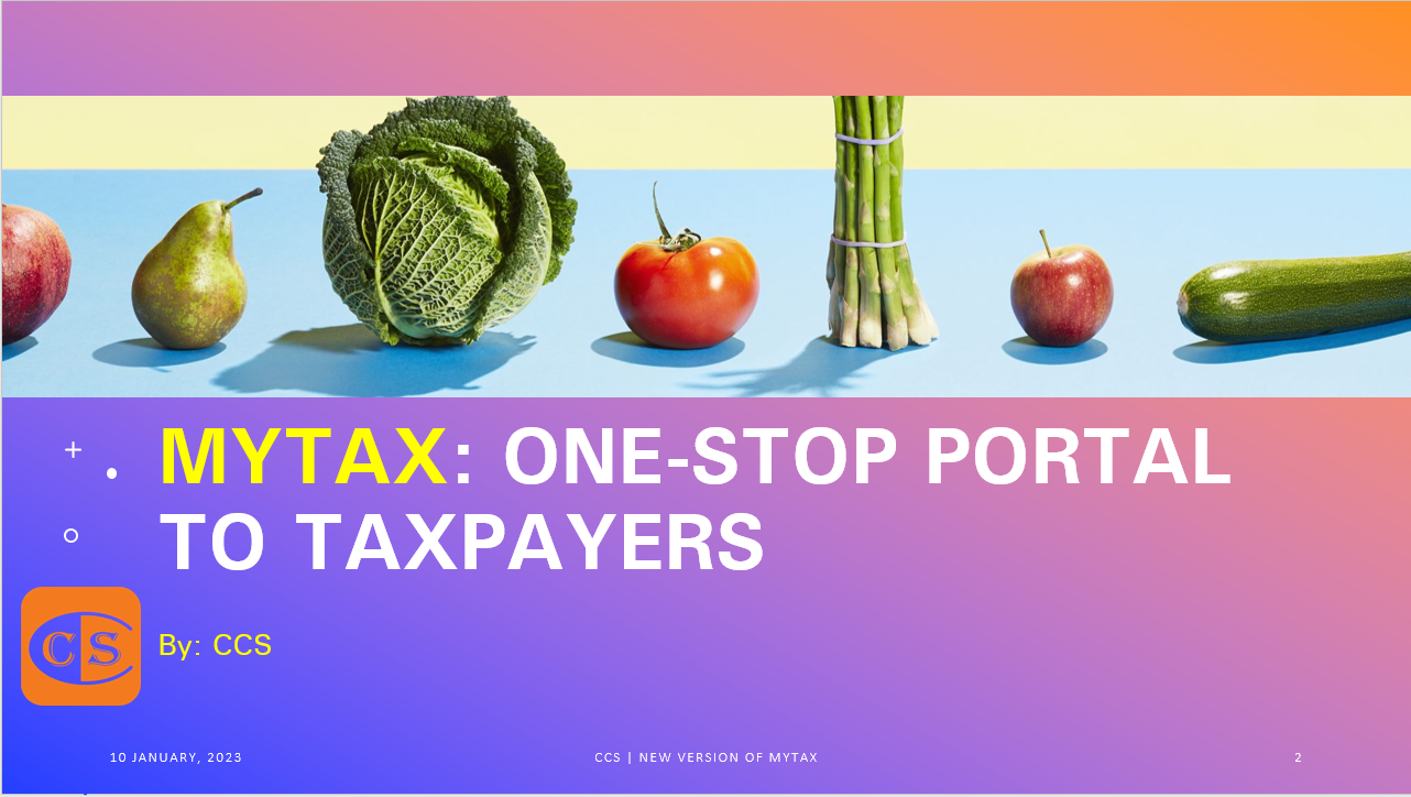 MyTax: One-Stop Portal To All Taxpayers – CCS
